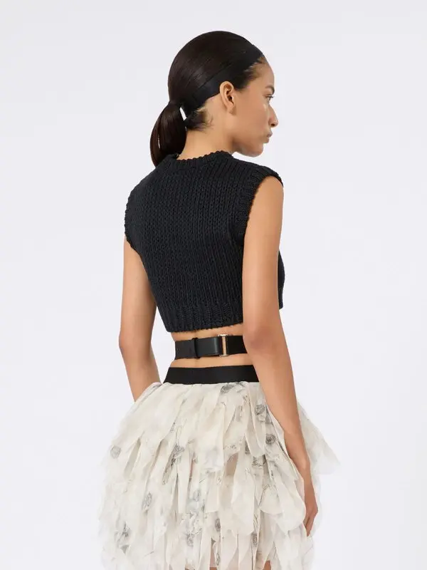 Max Mara Sleeveless Cropped Jumper