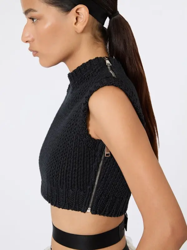Max Mara Sleeveless Cropped Jumper