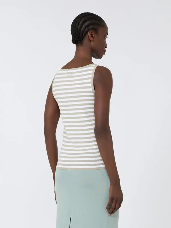 Max Mara Viscose Crêpe Yarn Sleeveless Jumper - Pink