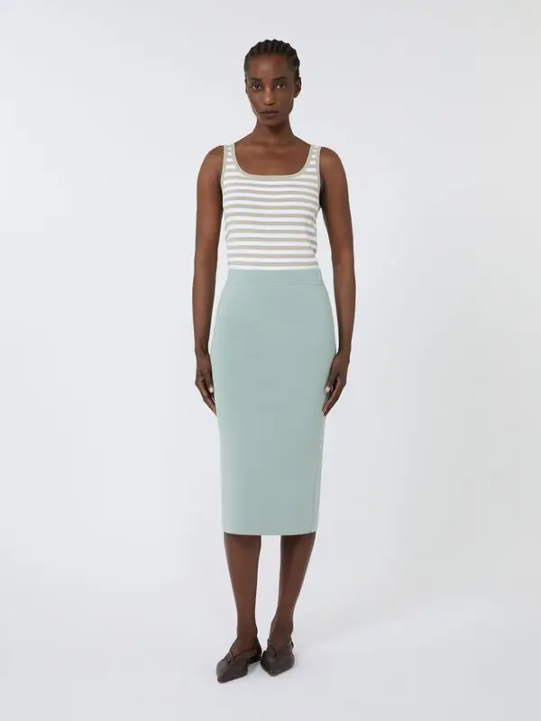 Max Mara Viscose Crêpe Yarn Sleeveless Jumper - Pink