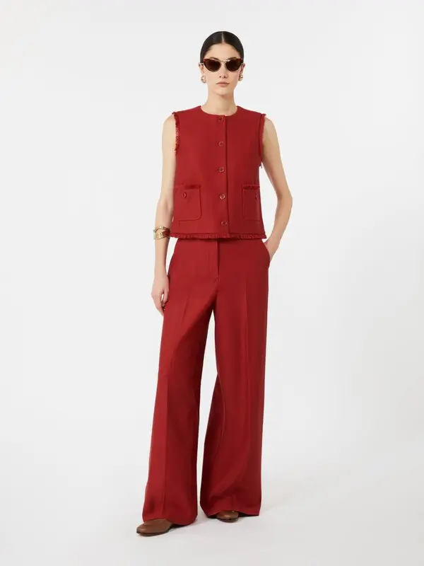 Max Mara Cotton Gabardine Jersey Trousers