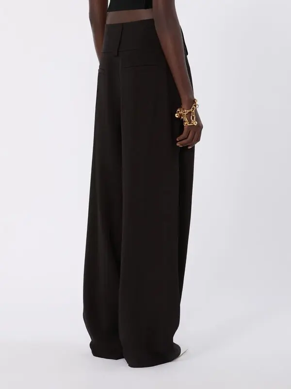 Max Mara Wide-fit Viscose Satin Trousers