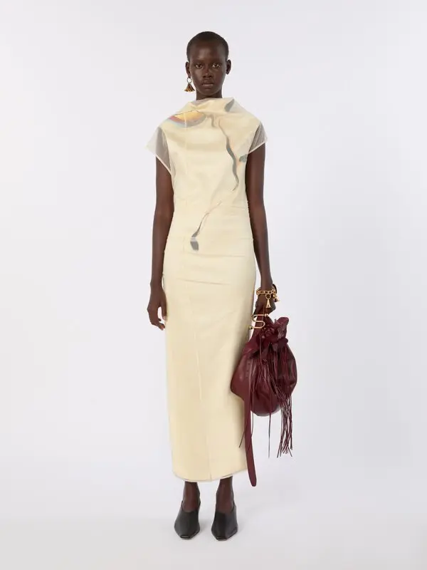 Max Mara Double-layer Satin Dress