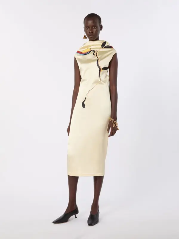 Max Mara Double-layer Satin Dress