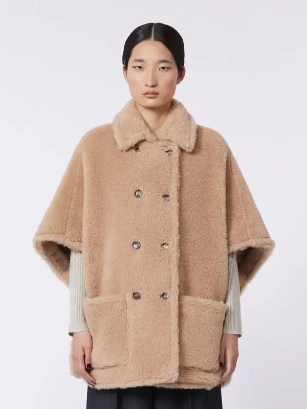 Max Mara Teddy Fabric Cape