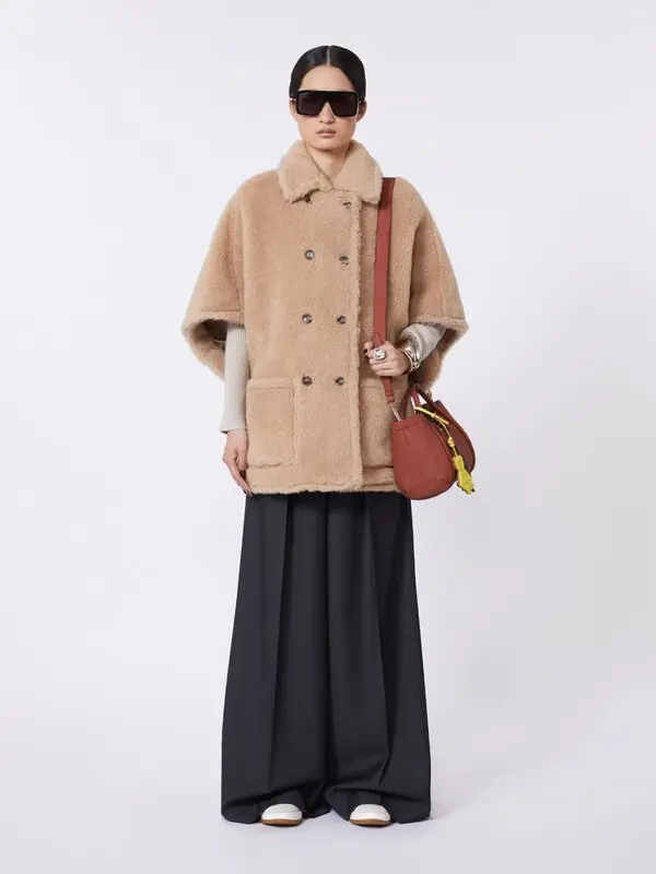 Max Mara Teddy Fabric Cape