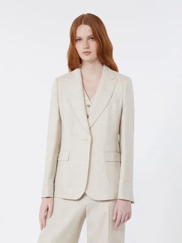 Max Mara Linen Canvas Blazer
