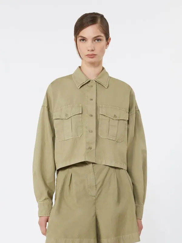 Max Mara Boxy Cotton Panama Shirt