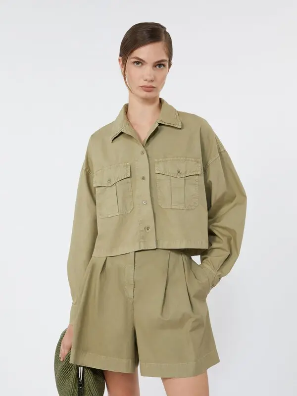 Max Mara Boxy Cotton Panama Shirt