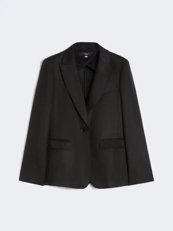 Max Mara Linen Canvas Blazer - Black