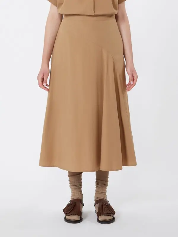 Max Mara Cotton-poplin Midi Skirt