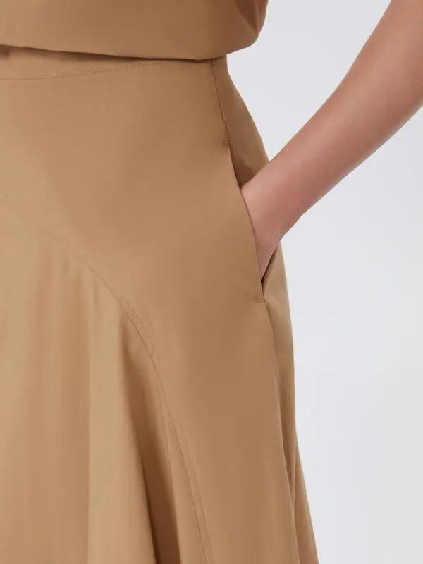 Max Mara Cotton-poplin Midi Skirt