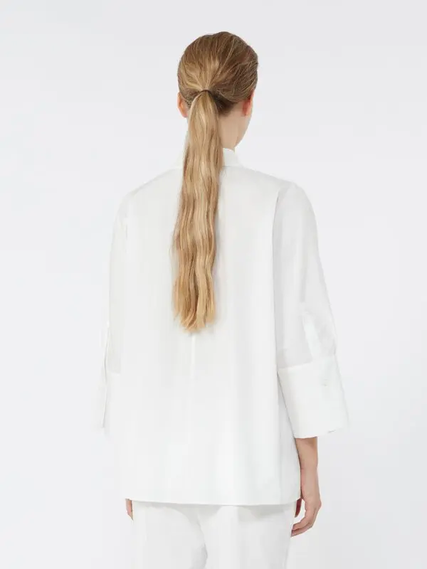Max Mara Cotton Poplin Oversized Shirt - White
