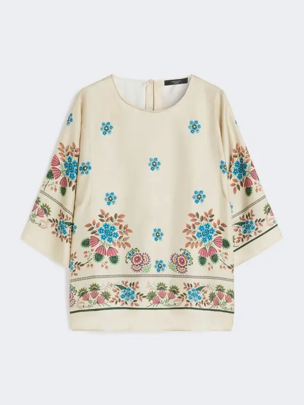 Max Mara Printed Silk Twill Blouse