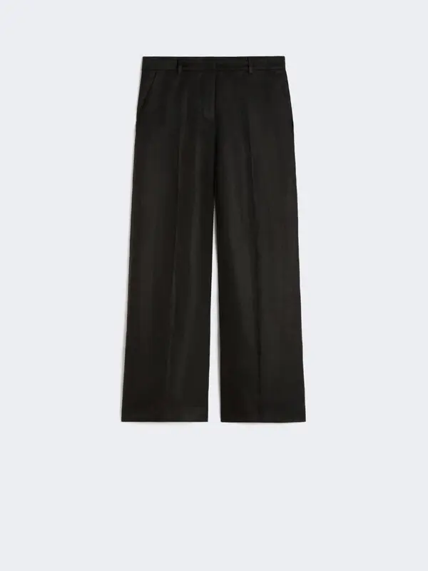 Max Mara Linen Canvas Trousers - Black