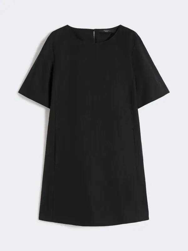 Max Mara Cotton And Linen Canvas Short Dress - Black