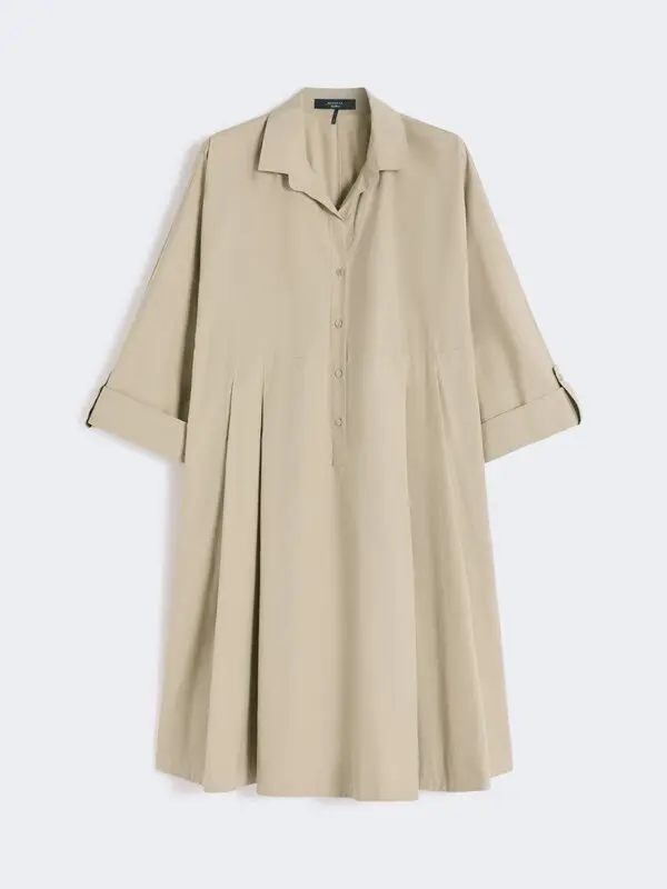 Max Mara Flared Cotton-poplin Dress
