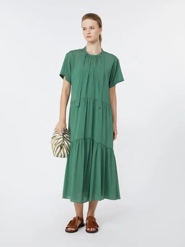 Max Mara Technical Cotton Canvas Dress