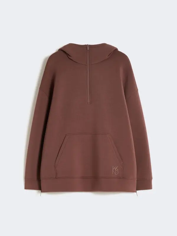 Max Mara Long Scuba Jersey Sweatshirt - Brown