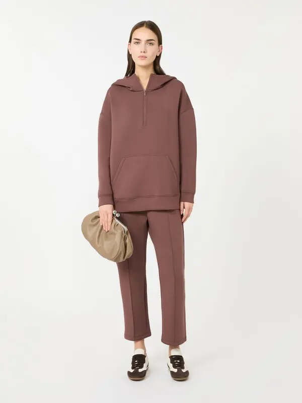 Max Mara Funnel Neck Scuba Jersey Sweatshirt - Brown