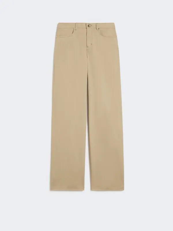 Max Mara Cotton Satin Baggy Trousers - Colonial