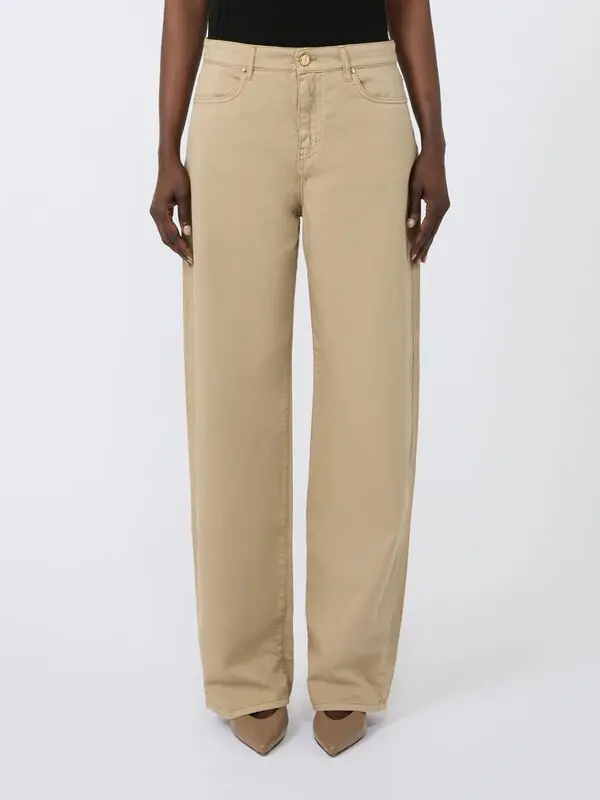 Max Mara Cotton Satin Baggy Trousers - Colonial