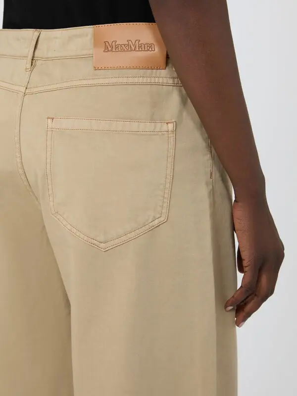 Max Mara Cotton Satin Baggy Trousers - Colonial