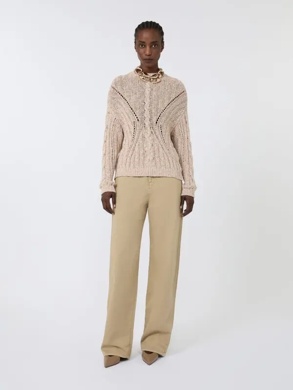 Max Mara Cotton Satin Baggy Trousers - Colonial