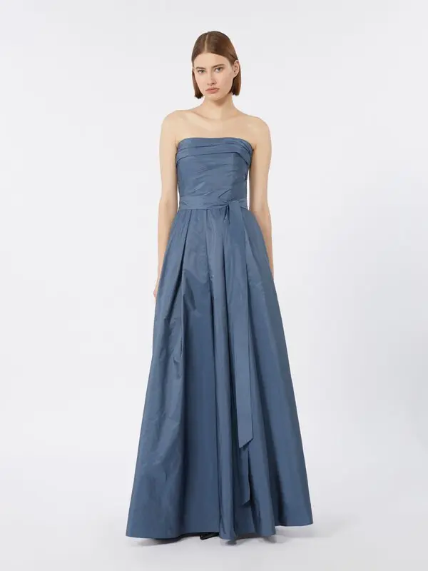 Max Mara Taffeta Bustier Maxi Dress