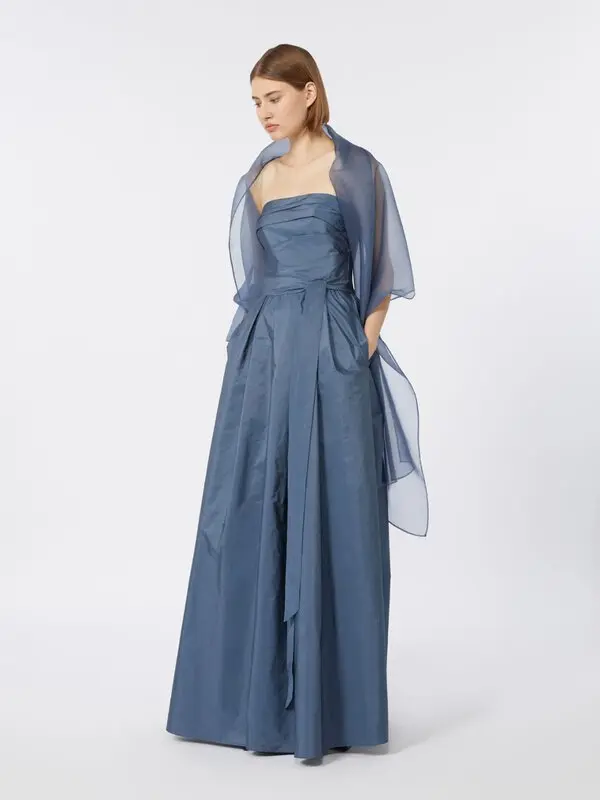 Max Mara Taffeta Bustier Maxi Dress
