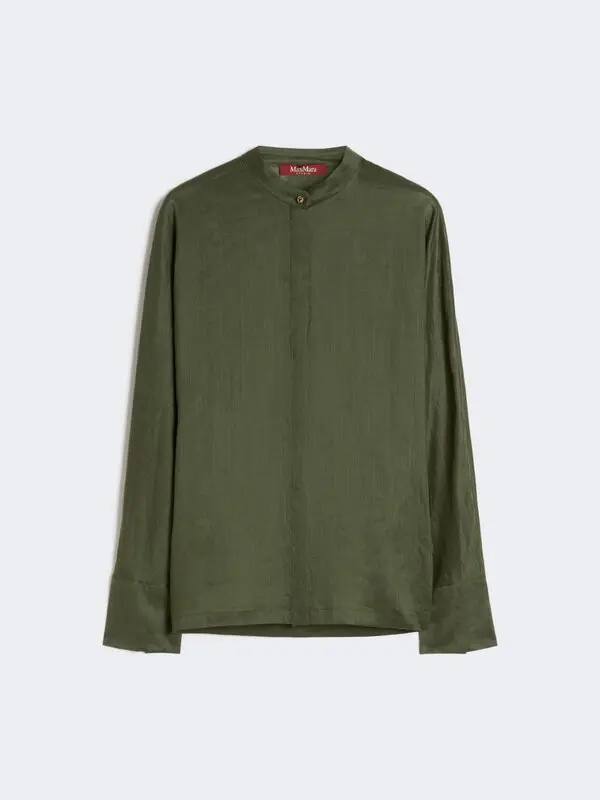 Max Mara Ramie Canvas Shirt - Kaki