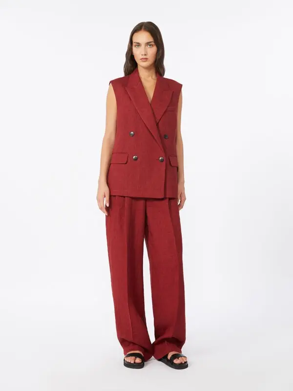 Max Mara Linen Twill Gilet
