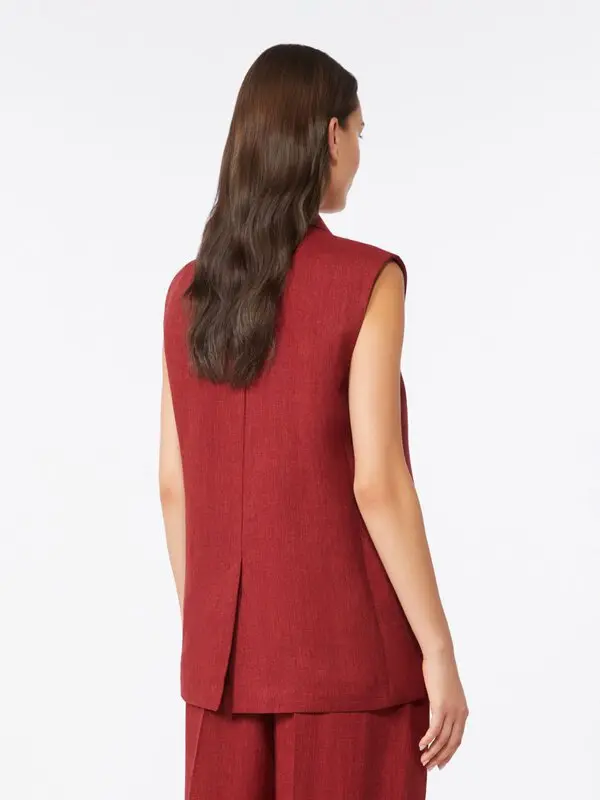 Max Mara Linen Twill Gilet