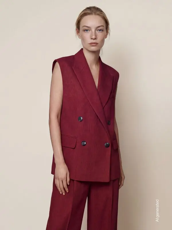 Max Mara Linen Twill Gilet