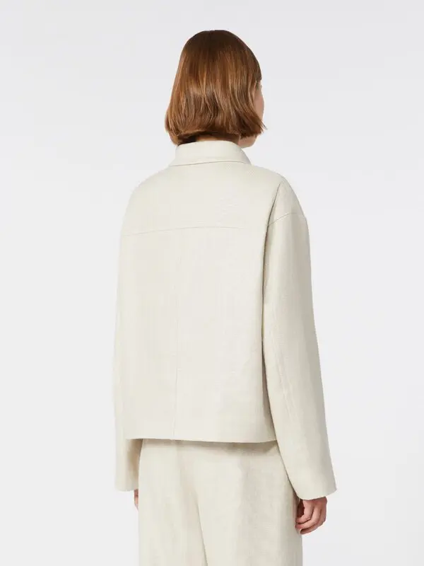 Max Mara Stretch Linen And Cotton Jacket - Ivory