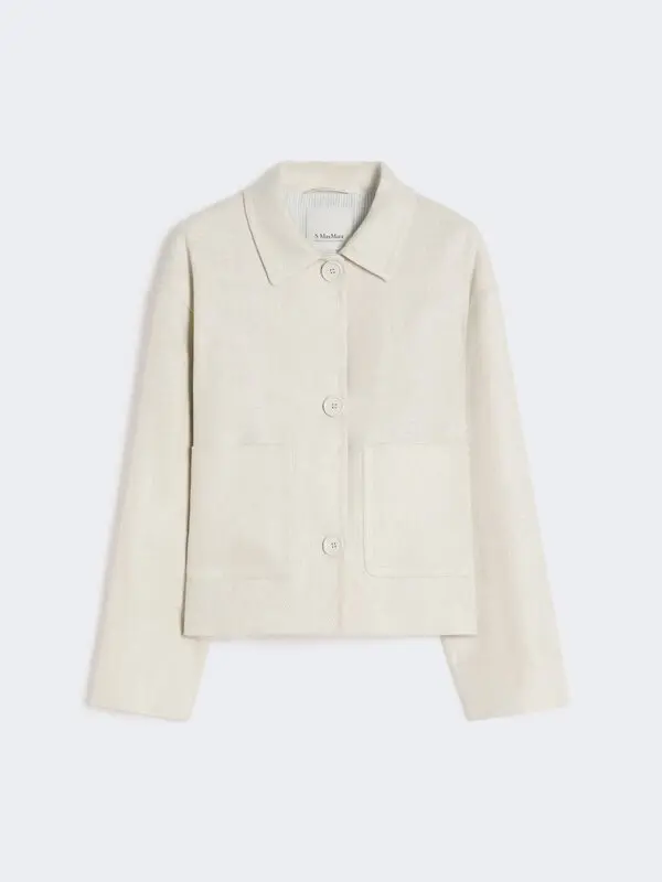 Max Mara Stretch Linen And Cotton Jacket - Ivory