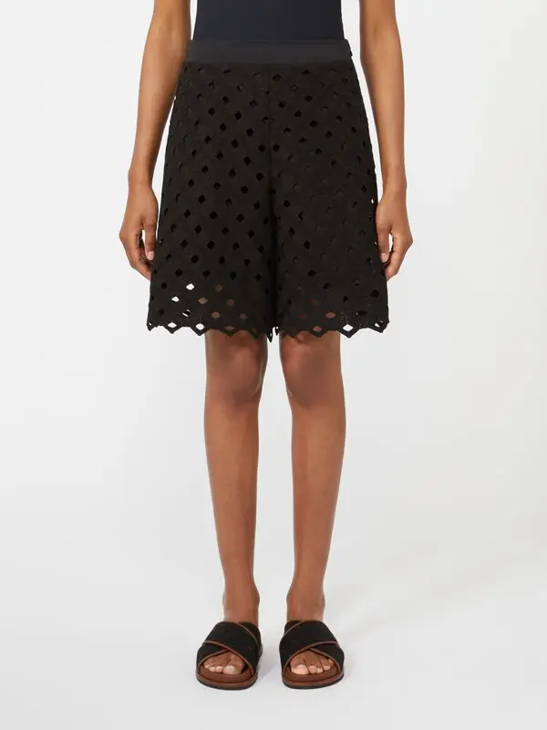 Max Mara Macramé Jersey Bermuda Shorts