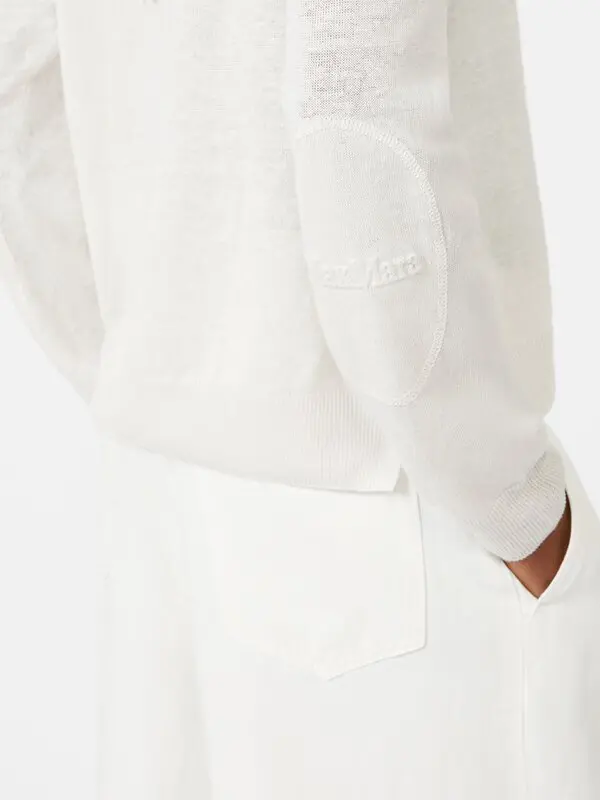 Max Mara Linen Yarn Crew-neck Sweater - Milk