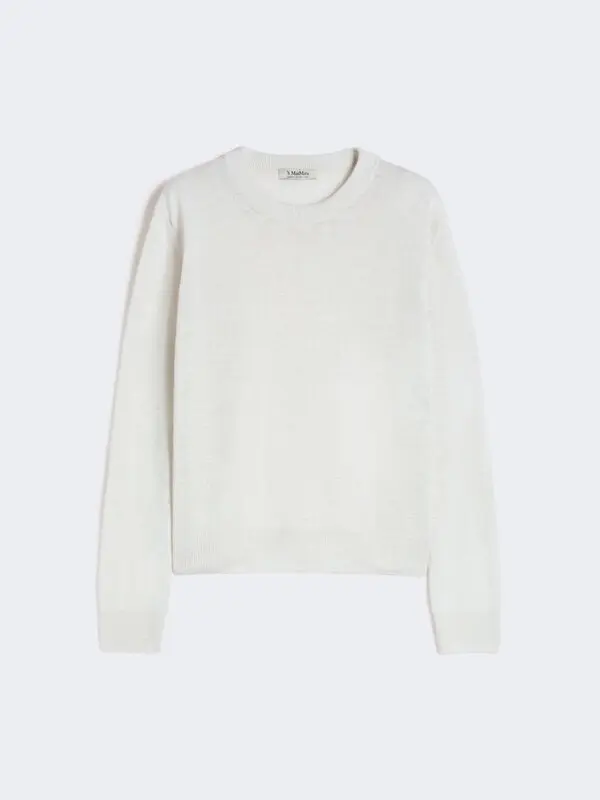 Max Mara Linen Yarn Crew-neck Sweater - Milk