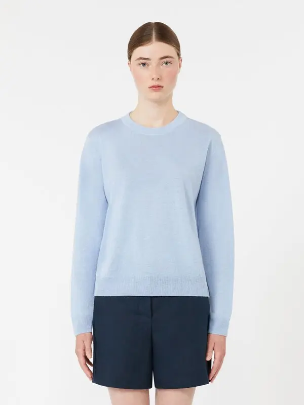 Max Mara Linen Yarn Crew-neck Sweater