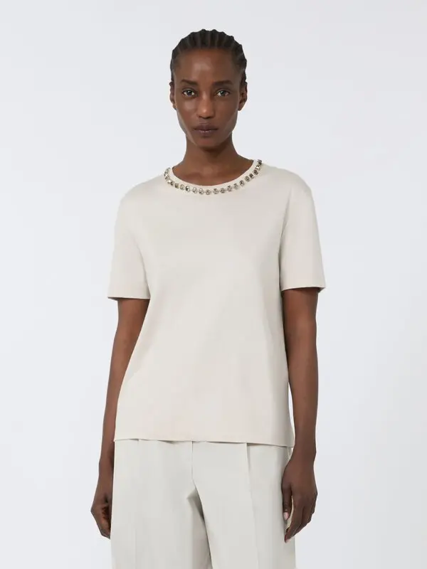 Max Mara Cotton And Modal T-shirt
