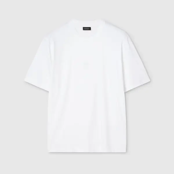 Gucci Soft Rayon Jersey T-shirt With Embroidery - White
