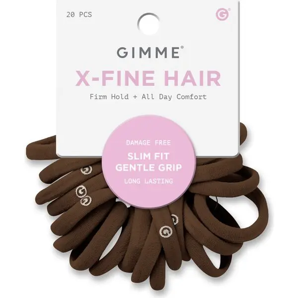 GIMME BEAUTY X-fine Hair Bands - Light Brown