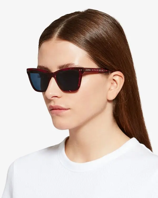 Isabel Marant Leyna Sunglasses - Marble Red/blue