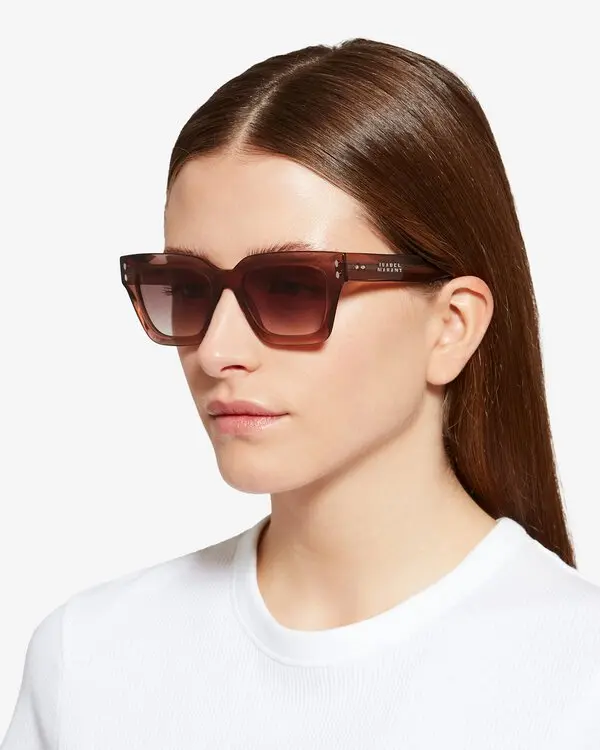 Isabel Marant Carmy Sunglasses - Brick/red Shaded