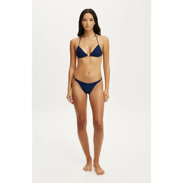 Cotton:on Side Gather Bralette Bikini Top - Ocean Water Shimmer