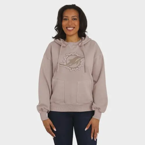 WEAR BY ERIN ANDREWS Miami Dolphins Washed Pullover Crewdie
