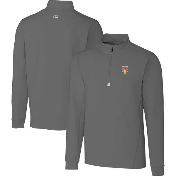 Cutter & Buck New York Mets Traverse Stretch Quarter-zip Pullover Top