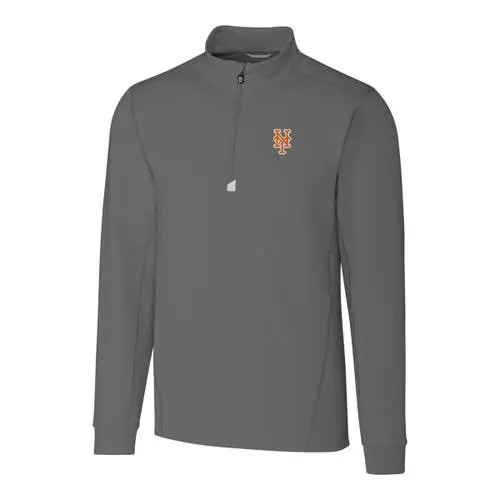 Cutter & Buck New York Mets Traverse Stretch Quarter-zip Pullover Top