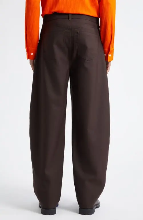 Séfr Gino Barrel Leg Trousers - Fine Sludge Wool